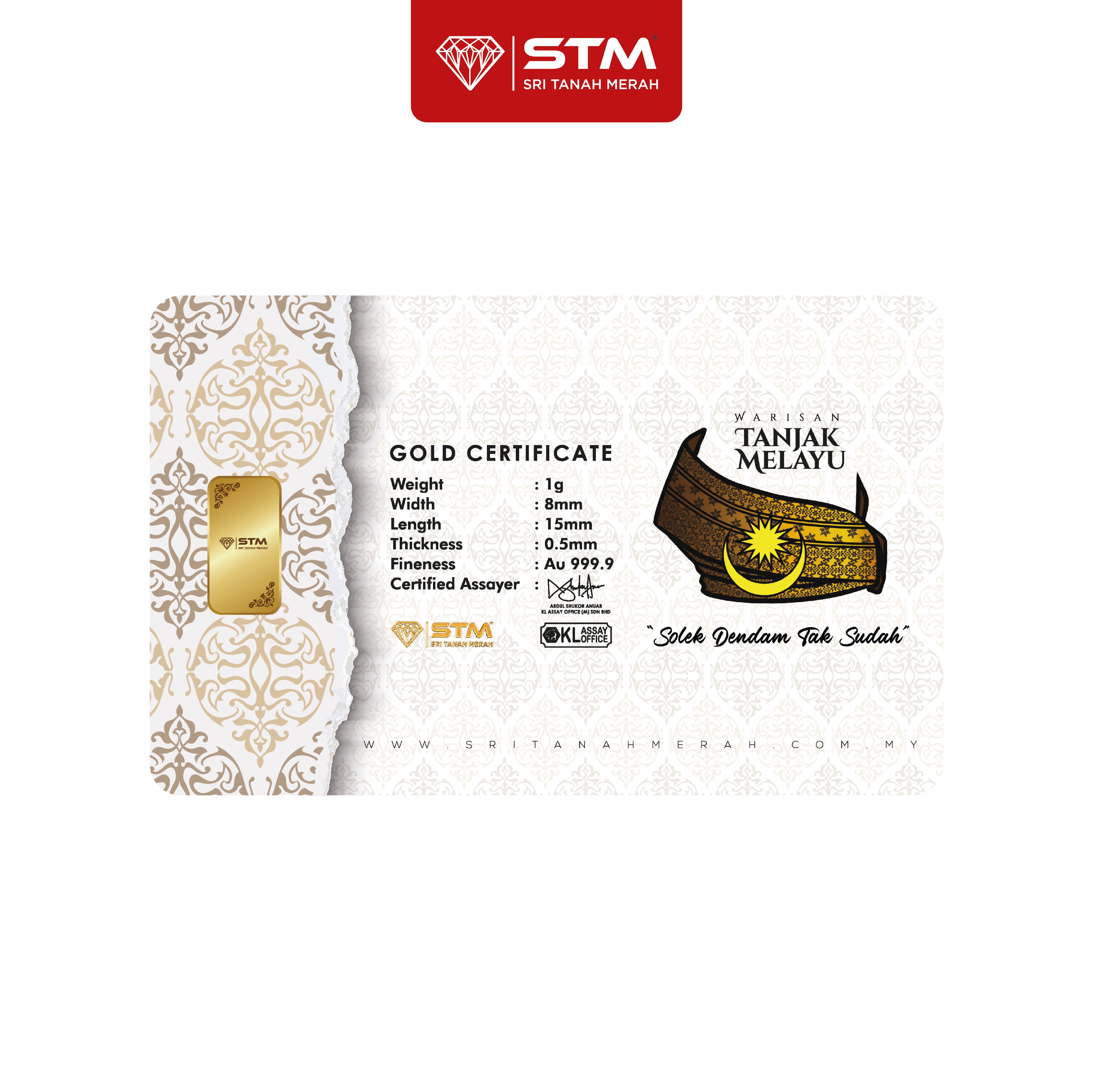 TANJAK Edition: Gold Bar Card 1g – Kedai Emas Sri Tanah Merah