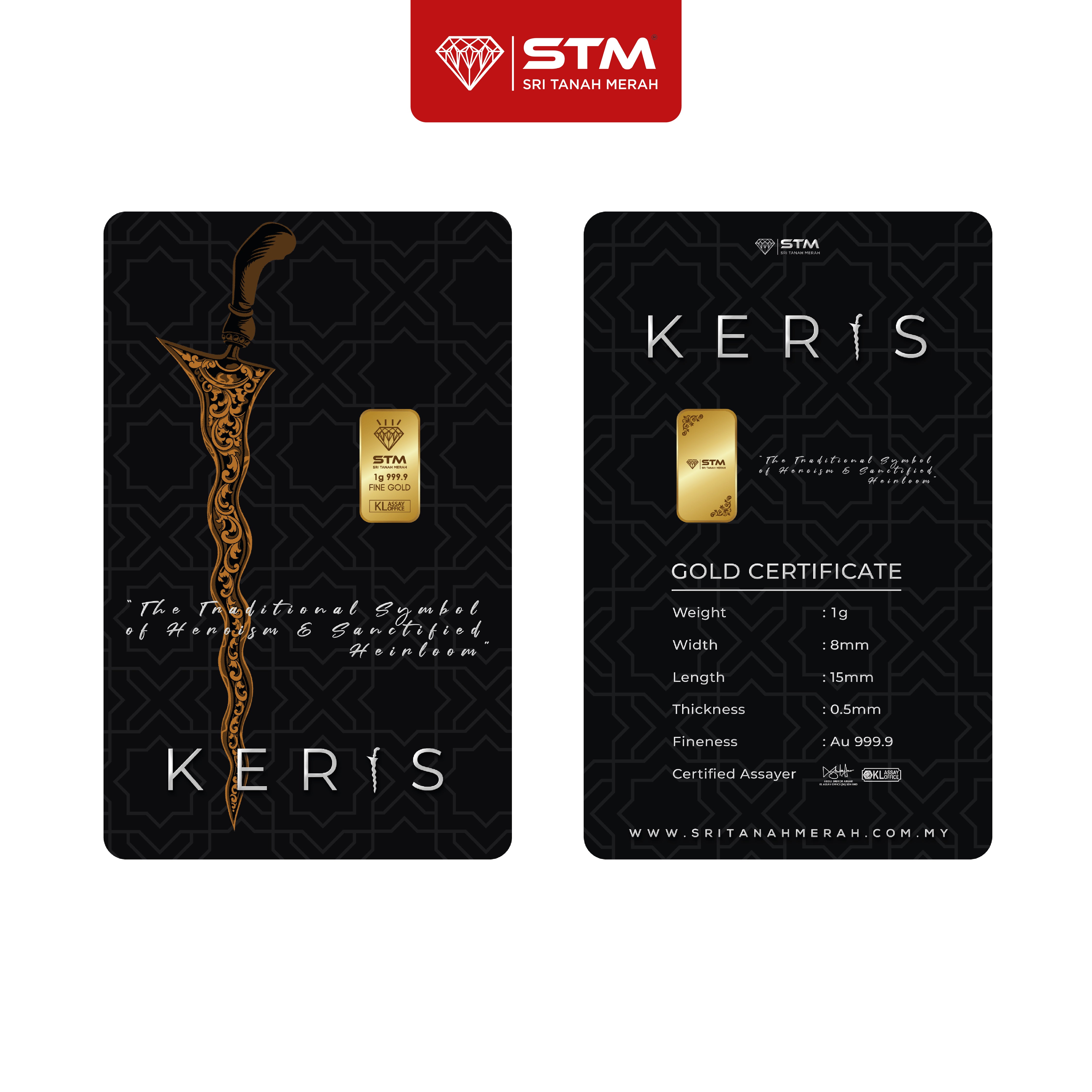 KERIS Edition: Gold Bar Card 1g – Kedai Emas Sri Tanah Merah