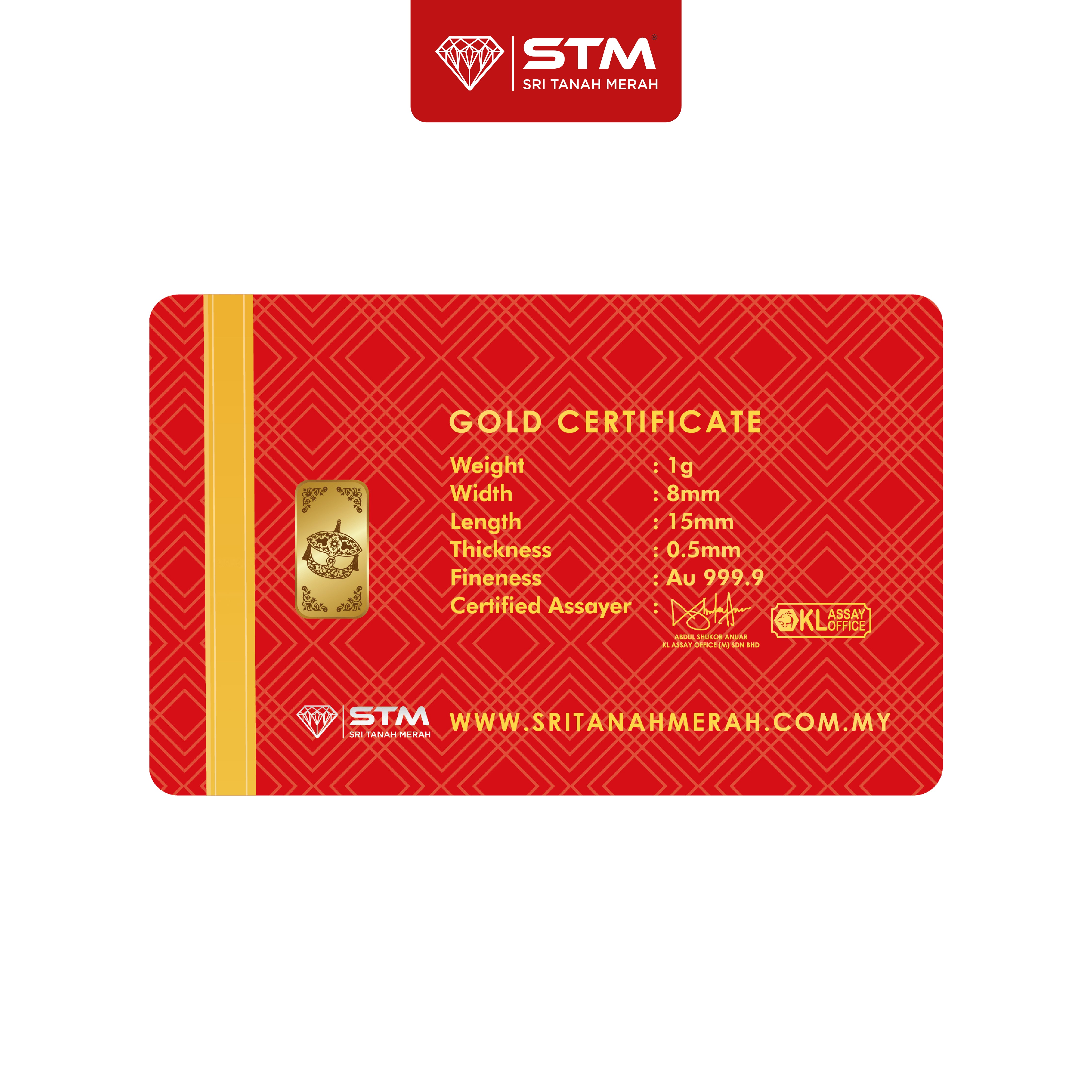WAU Edition: Gold Bar Card 1g – Kedai Emas Sri Tanah Merah