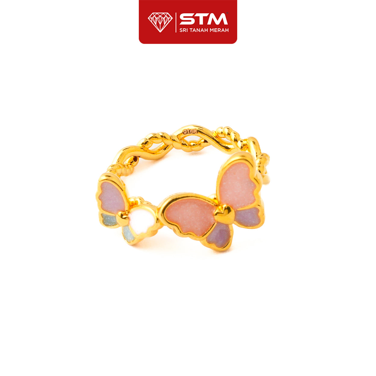 STM Cincin Rama-Rama Double | Emas 916/22k – Kedai Emas Sri Tanah Merah