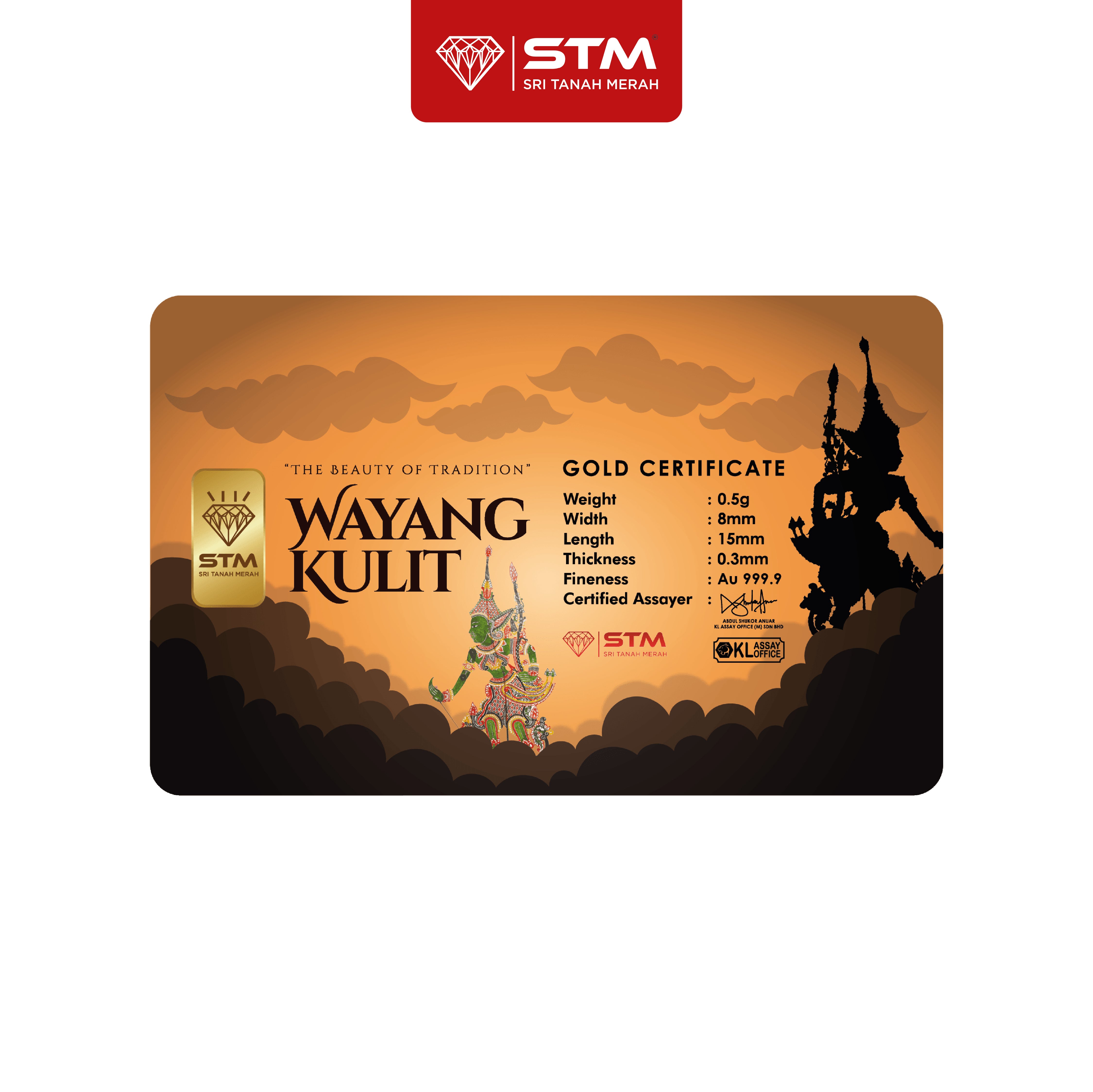 WAYANG KULIT Edition: Gold Bar Card 0.5g – Kedai Emas Sri Tanah Merah