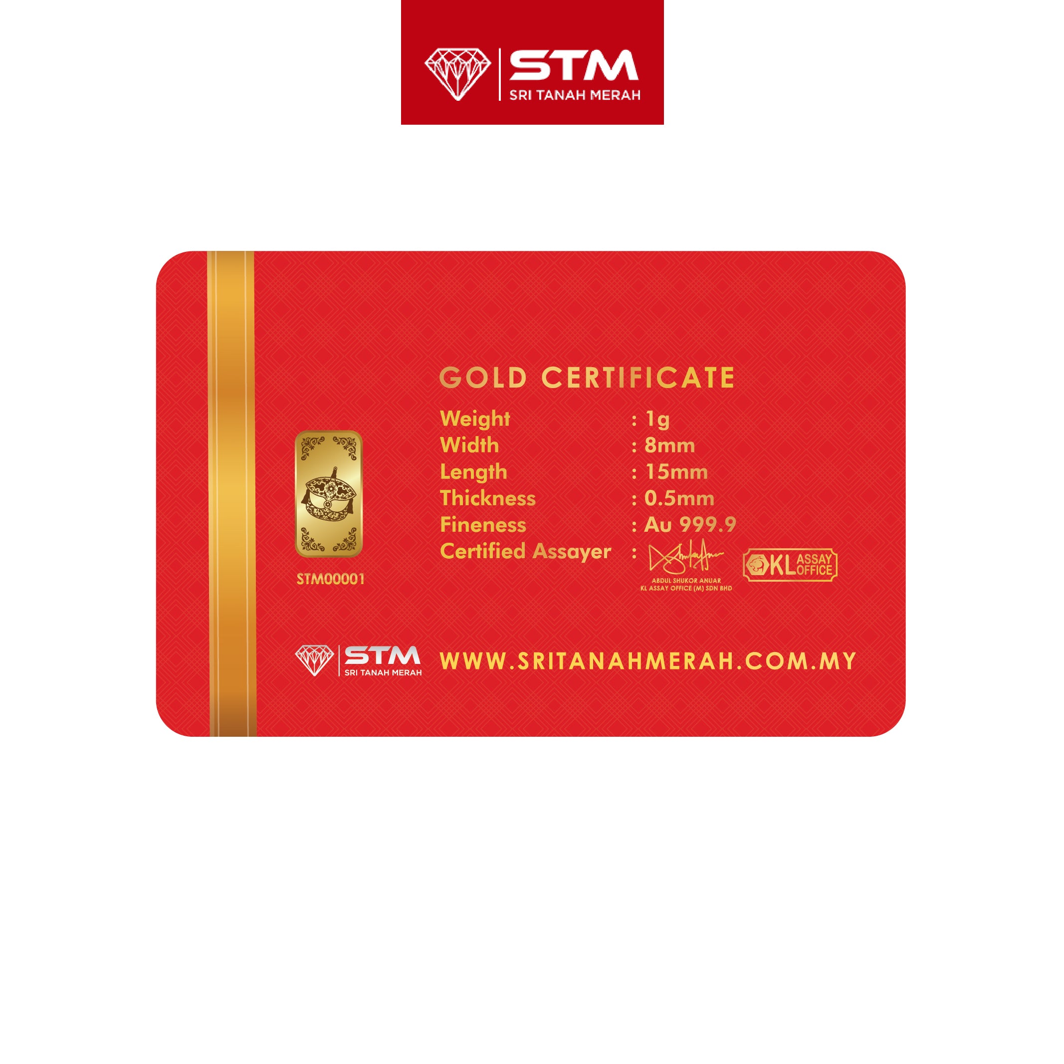 WAU Edition: Gold Bar Card 1g – Kedai Emas Sri Tanah Merah