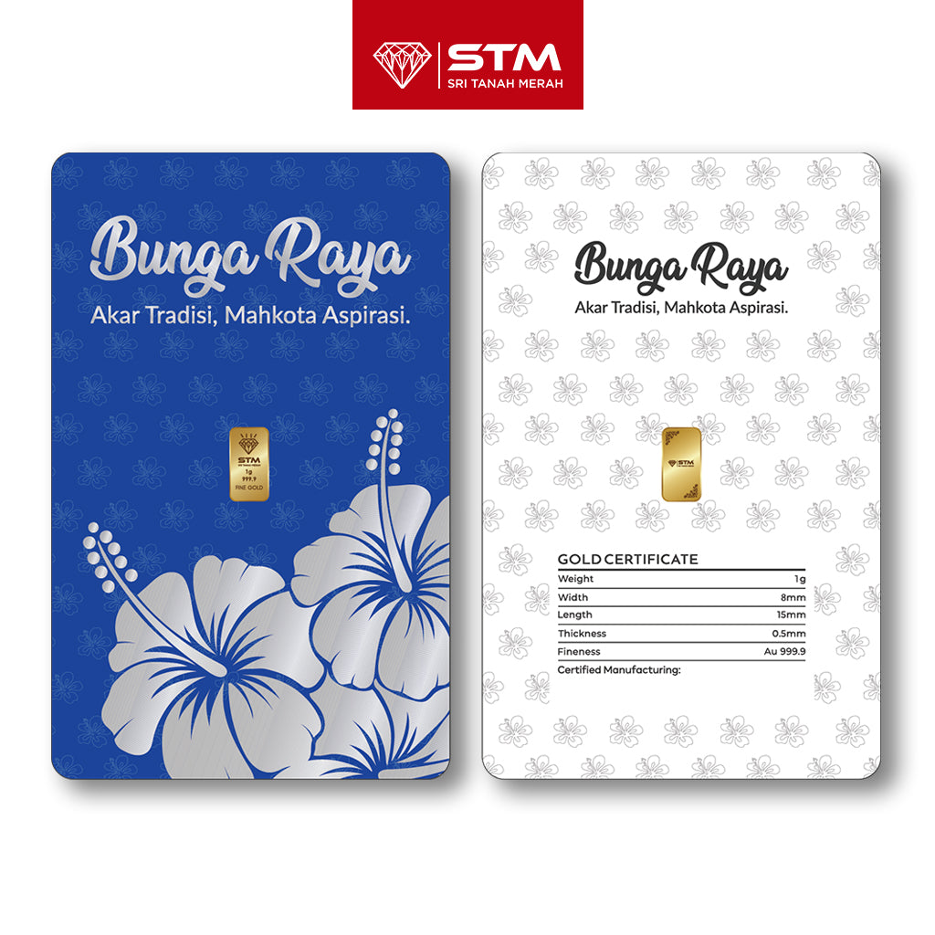BUNGA RAYA Edition: Gold Bar Card 1g – Kedai Emas Sri Tanah Merah